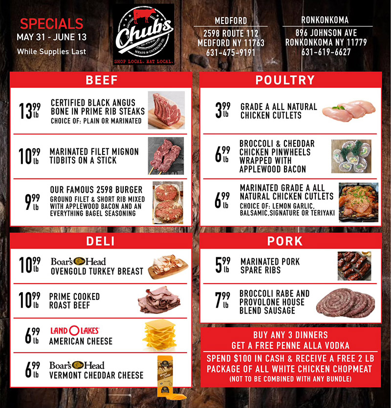 June Facebook Special | Chubs Meats